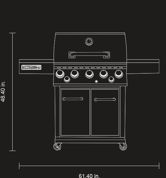 ROYAL GOURMET® MG5001-R MIRAGE 5-BURNER GAS GRILL WITH REAR BURNER - RGC